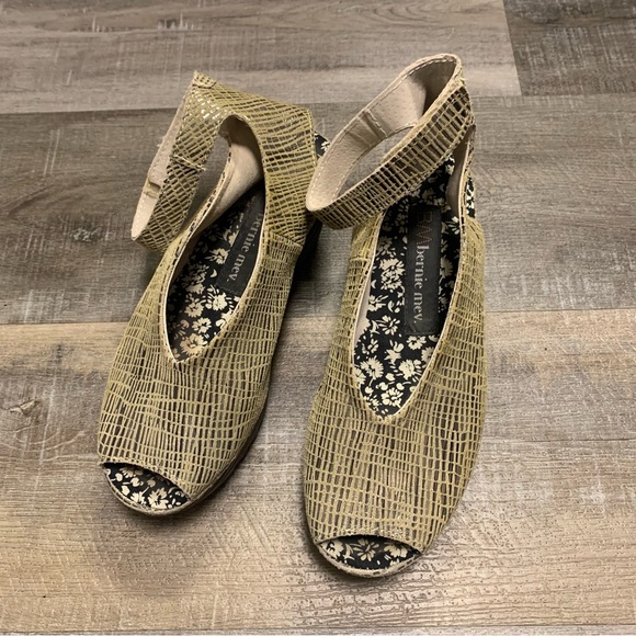 bernie mev. | Shoes | Bernie Mev Mely Beige Wedge Platform Peep Tie ...